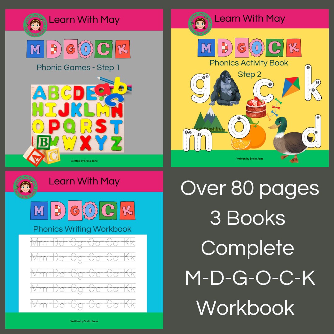 Phonic Work Book 2, MDGOCK BUNDLE, Letters and Sounds, Games Activity ...