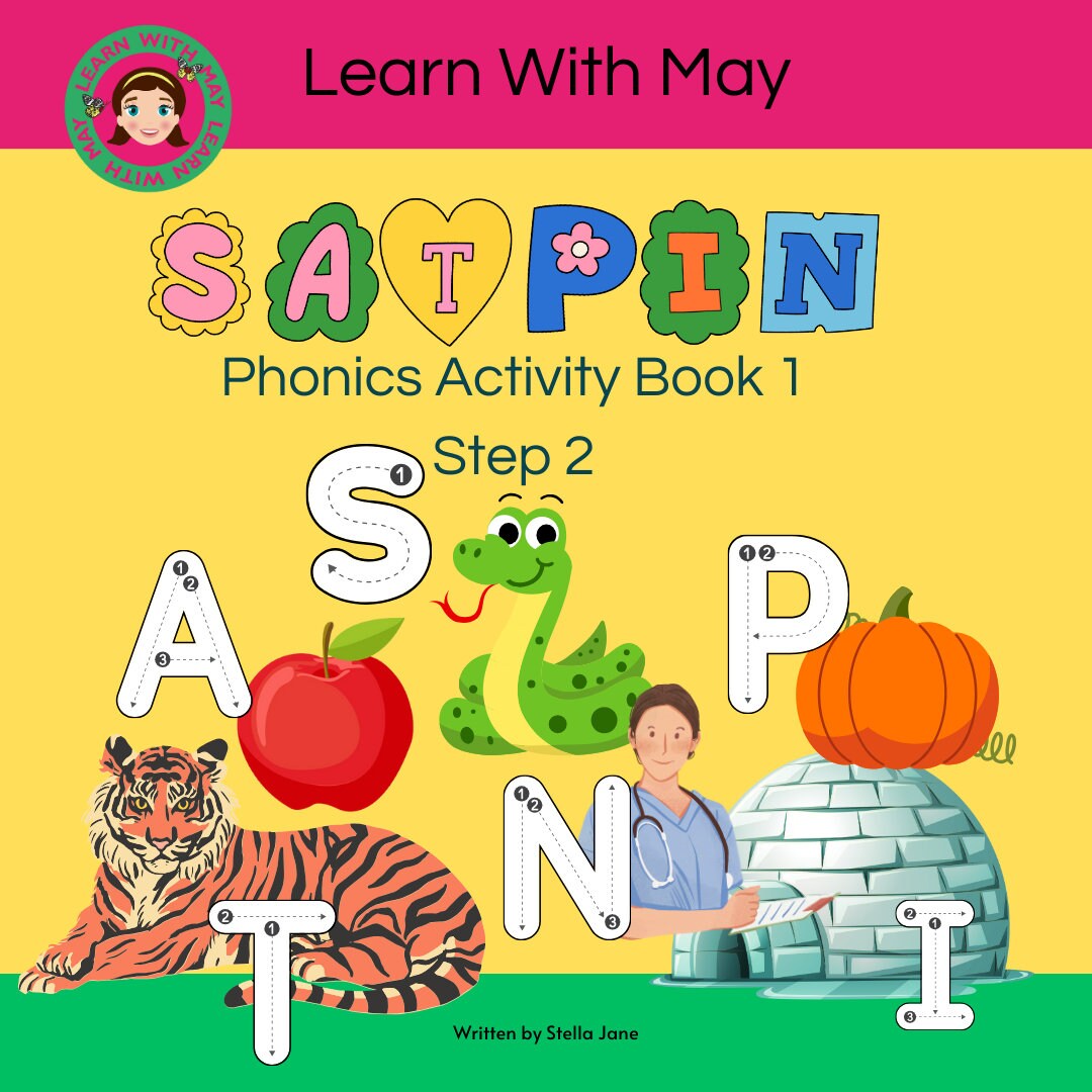 Phonic Work Book 1, SATPIN, Letters and Sounds, Step 2 Activity Book ...