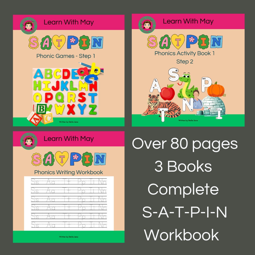 Phonic Work Book 1 SATPIN BUNDLE Letters and Sounds Games - Etsy
