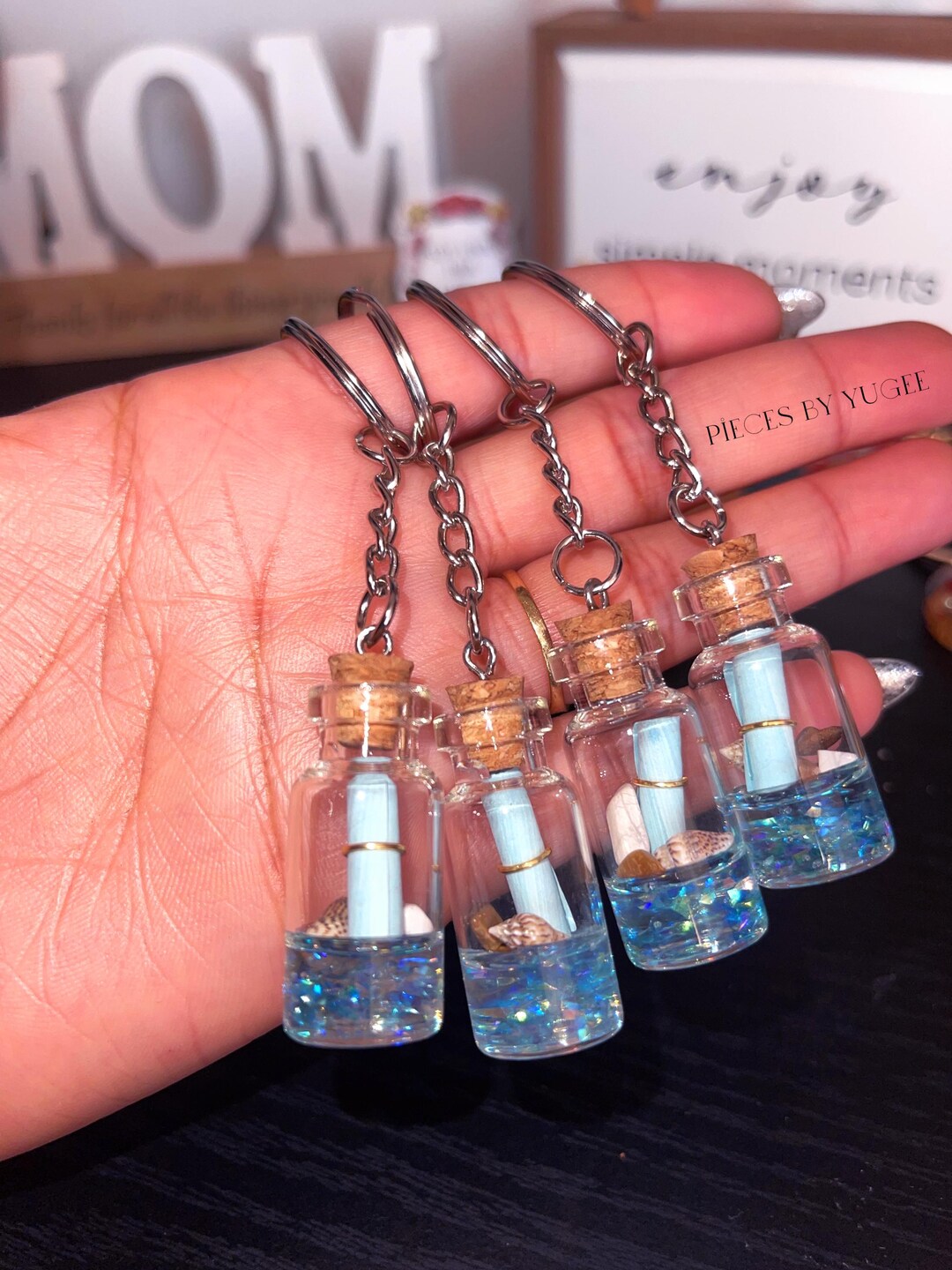 Ocean Message Keychains - Etsy