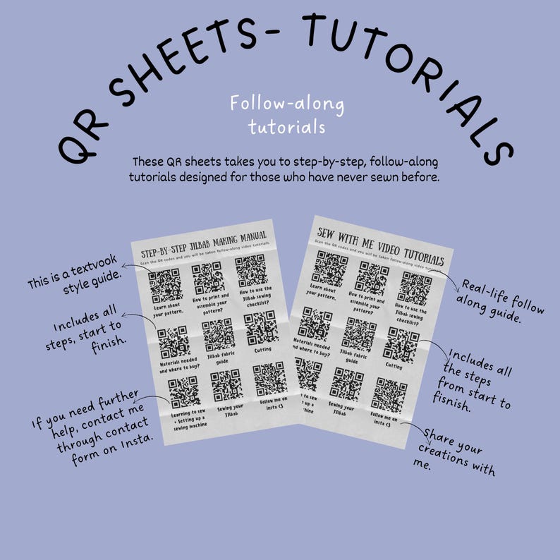 Standard- Jilbab Sewing Pattern With Complete Sewing Guide- Heights: 5 ...