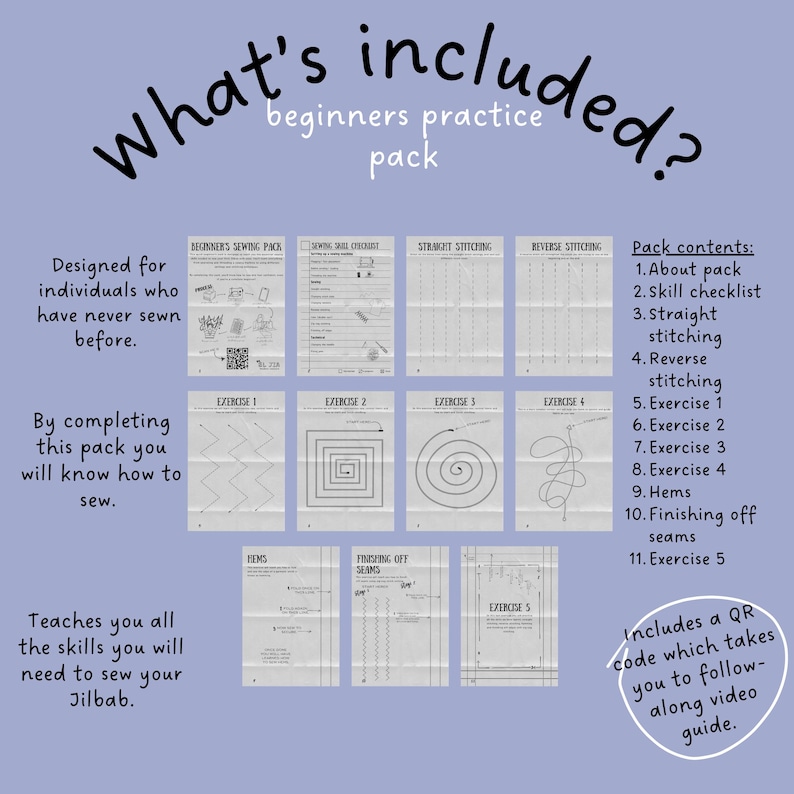 Tall- Jilbab Sewing Pattern With Complete Sewing Guide, Heights: 5'8 ...