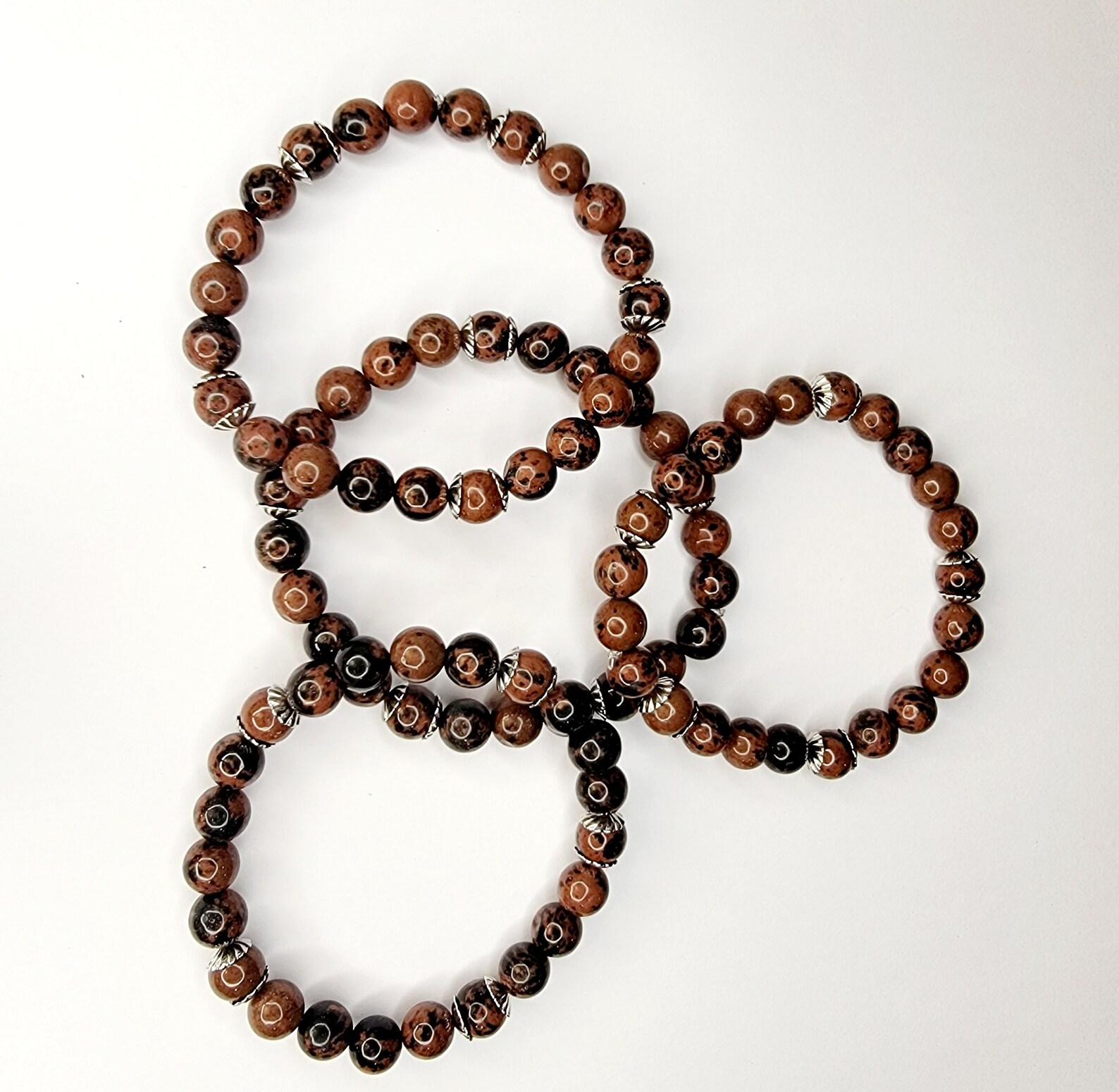 Mahogany Obsidian Brown Black Genuine Gemstone Birthstone Beaded ...