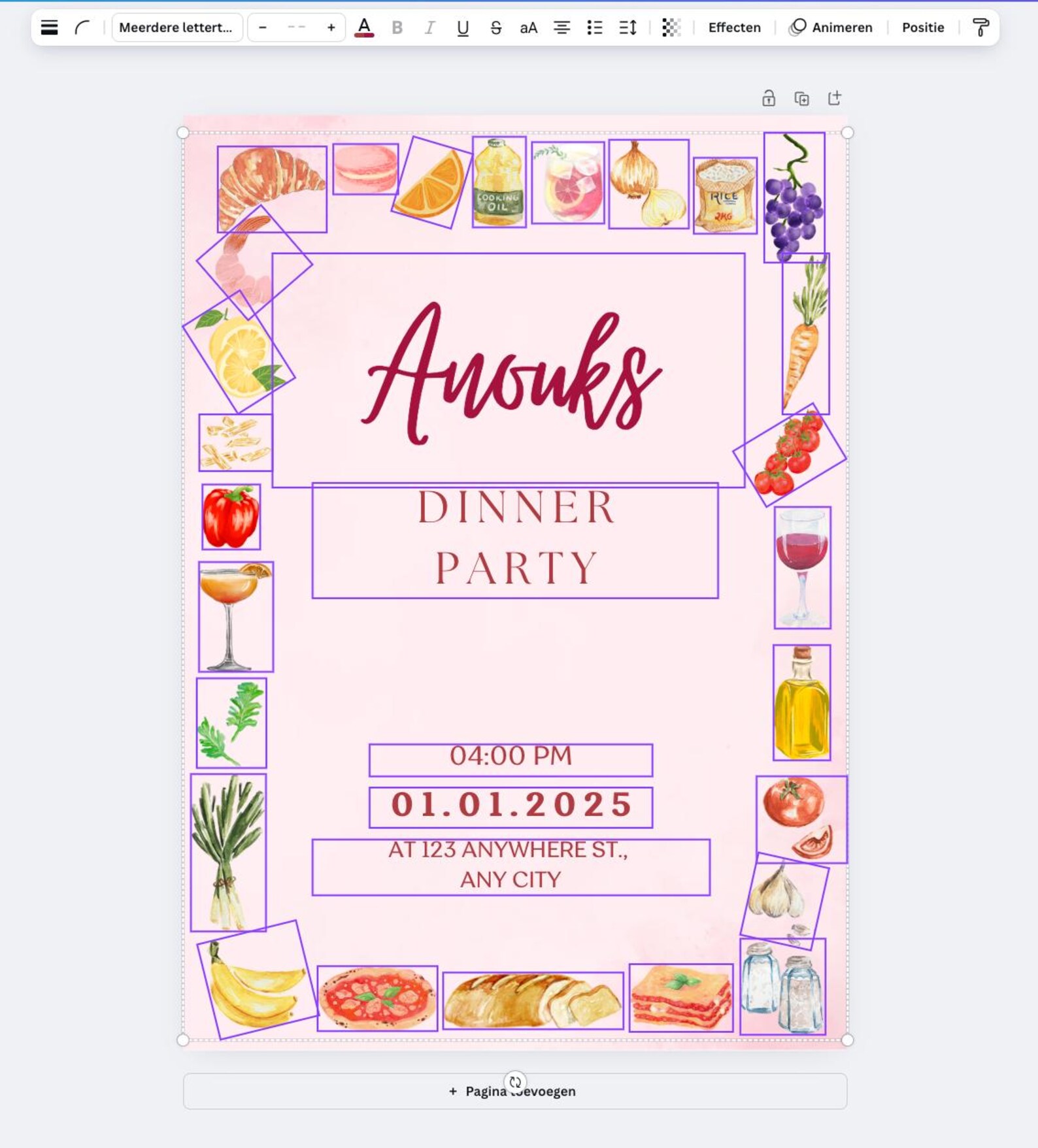 Editable Dinner Party Invitation Template – Printable Food Party Invite ...