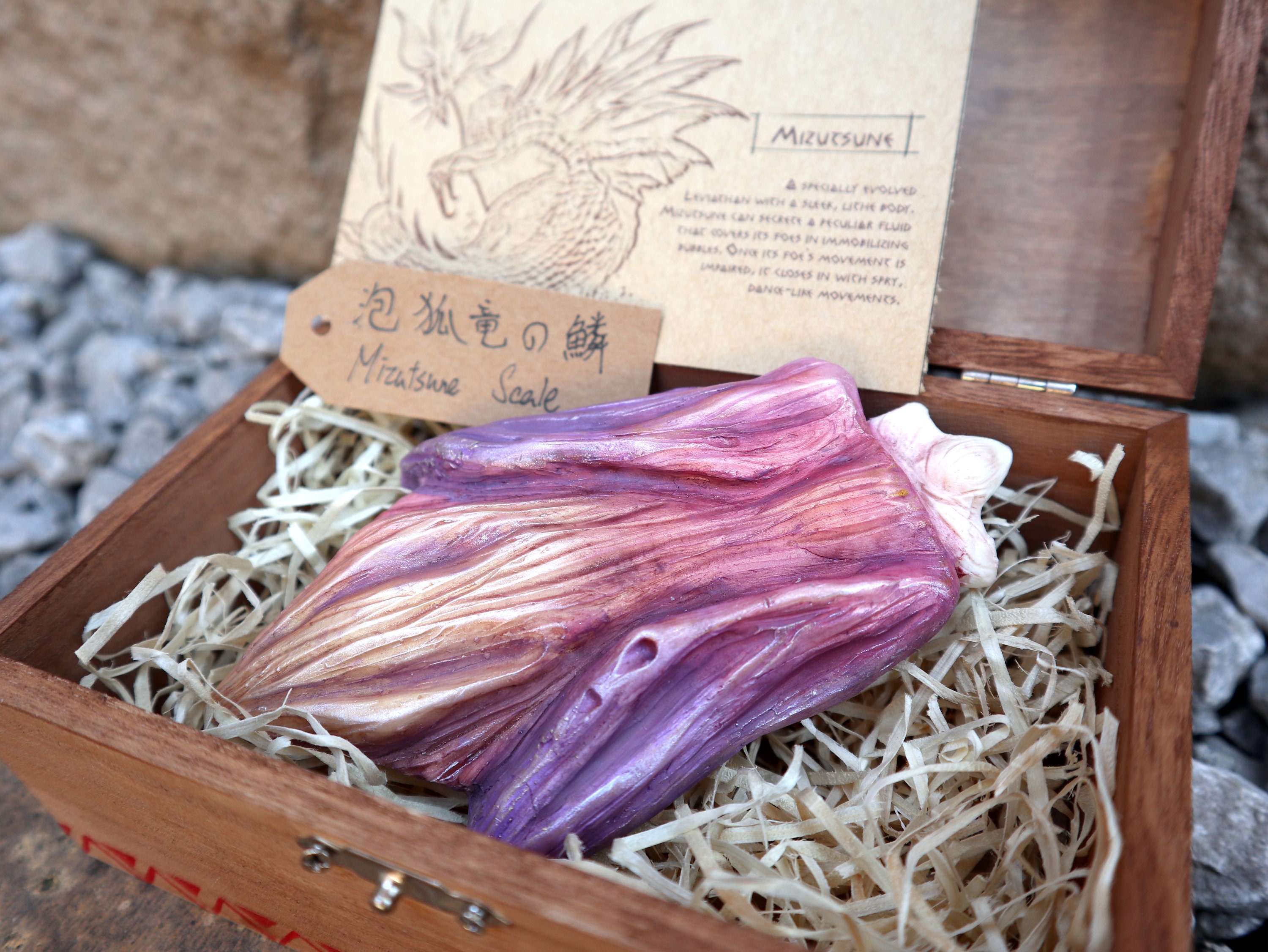 MONSTER HUNTER Mizutsune Inspired Scale Replica With Wooden Box | MH ...
