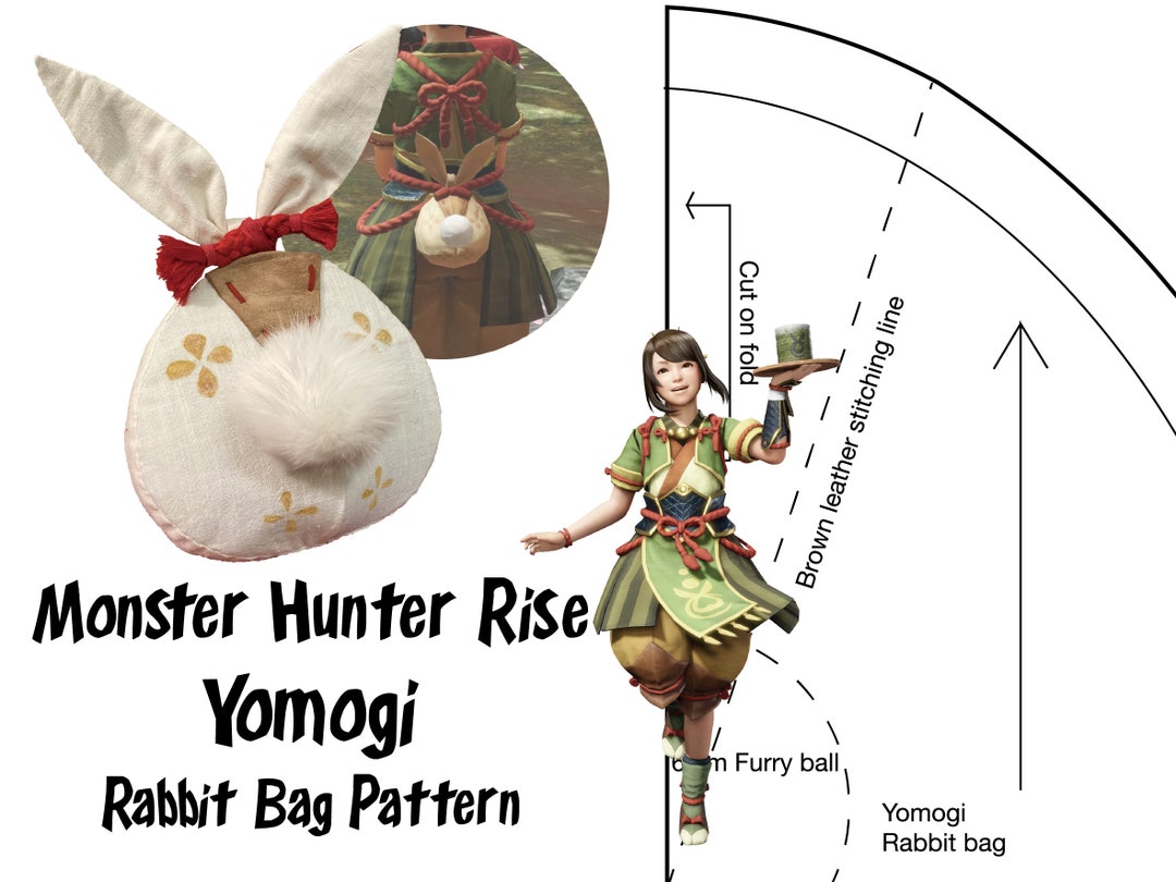 Yomogi Bag PDF Pattern | Monster Hunter Rise DIY Rabbit Pouch ...