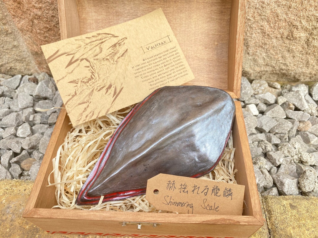 MONSTER HUNTER Valstrax Inspired Scale Replica With Wooden Box - Etsy