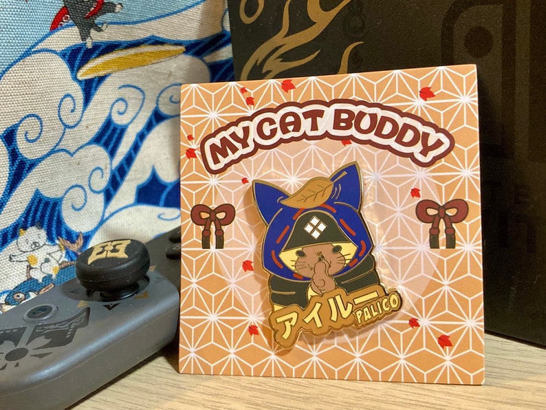 MONSTER HUNTER Rise Palico Inspired Hard Enamel Pin | MHR Cat Buddy ...