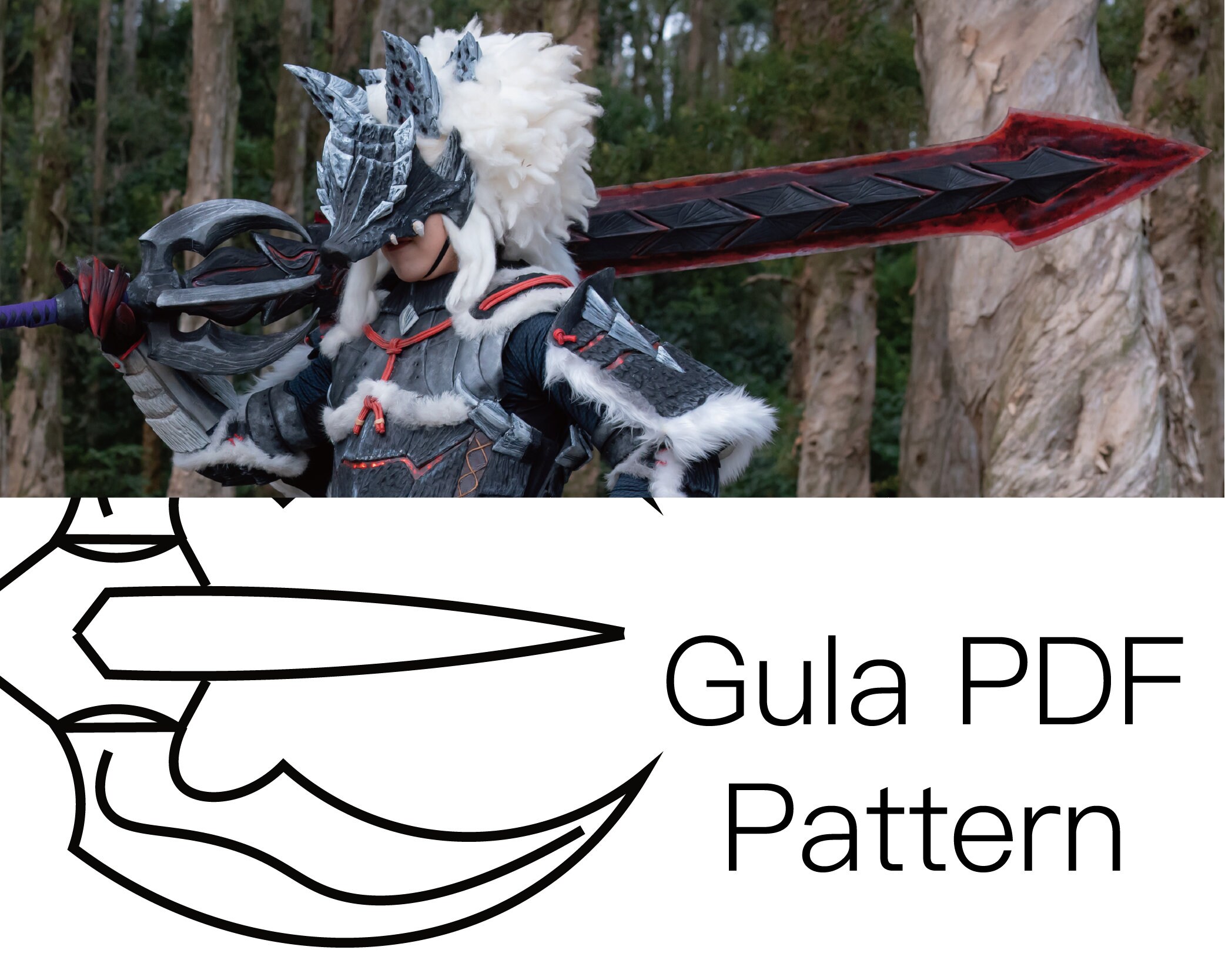 Monster Hunter World Stygian Zinogre Long Sword Pattern - Etsy