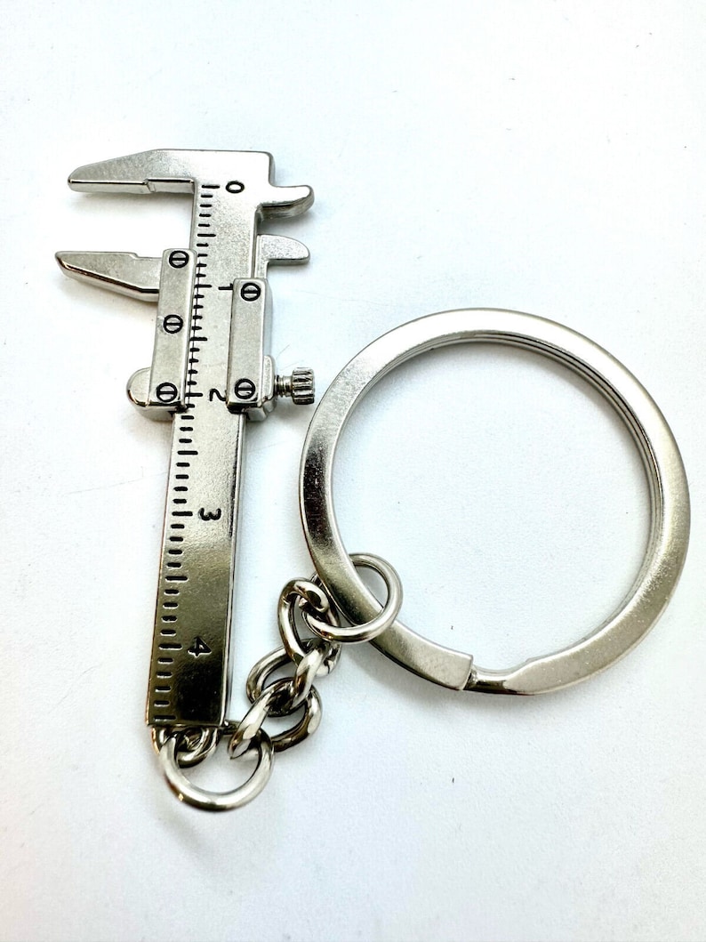 Caliper Keychain: Vernier Micrometer Tool, Zinc Alloy - Etsy Canada