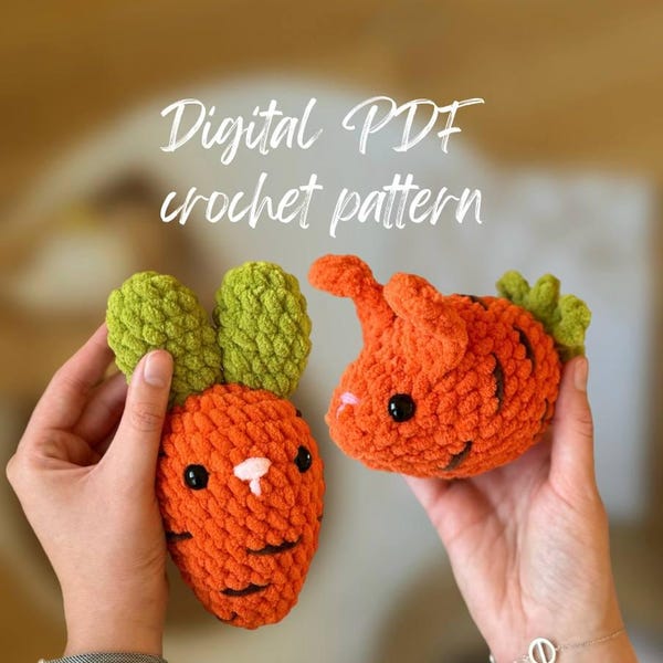 Rabbit in Carrot Plush - Etsy