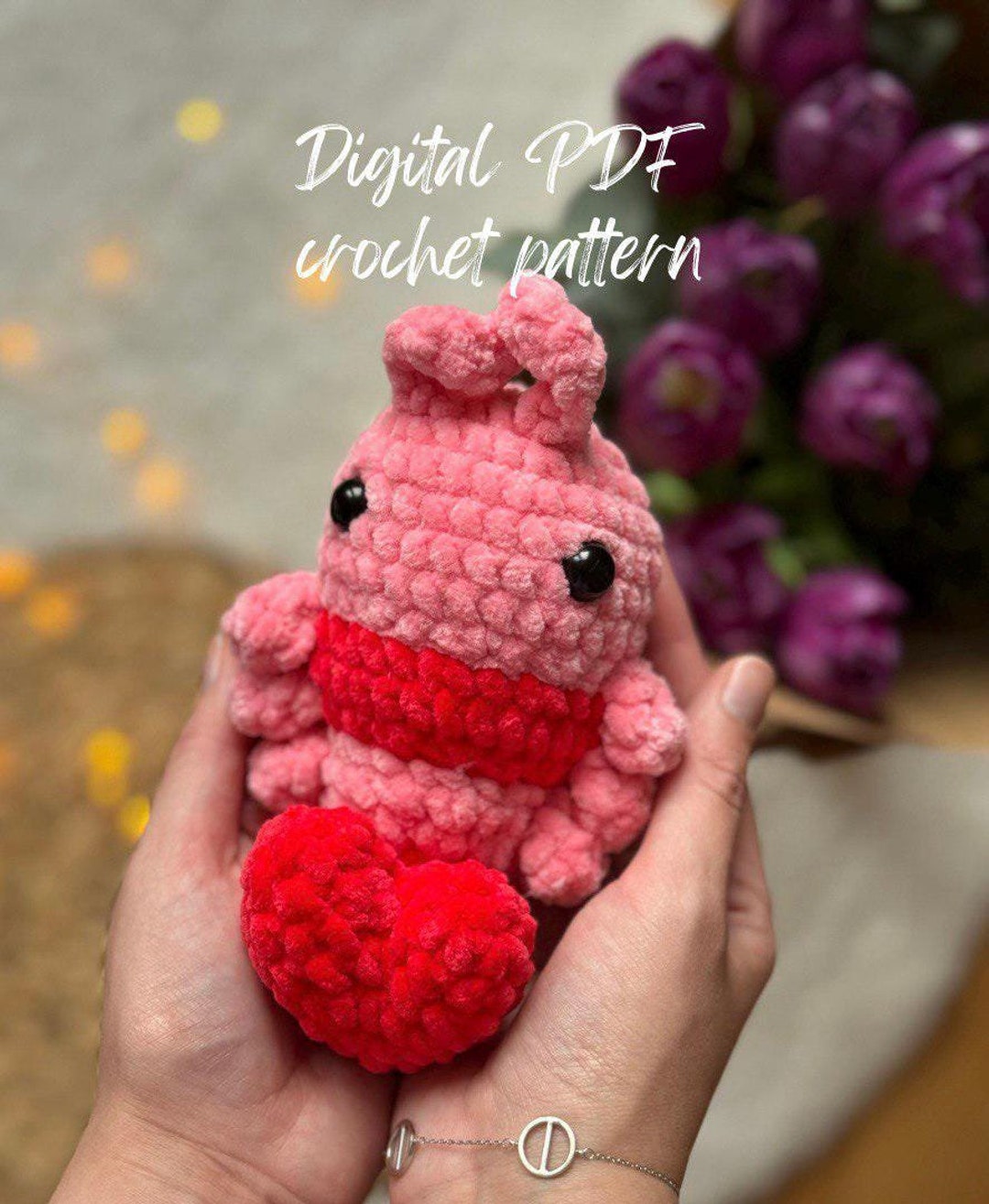 Valentine Shrimpy Amigurumi Low-sew Crochet Pattern PDF English ...