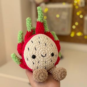 Baby Dragon Fruit Amigurumi Crochet Pattern PDF English | Crochet Pattern Jellycat Dragon Fruit ...