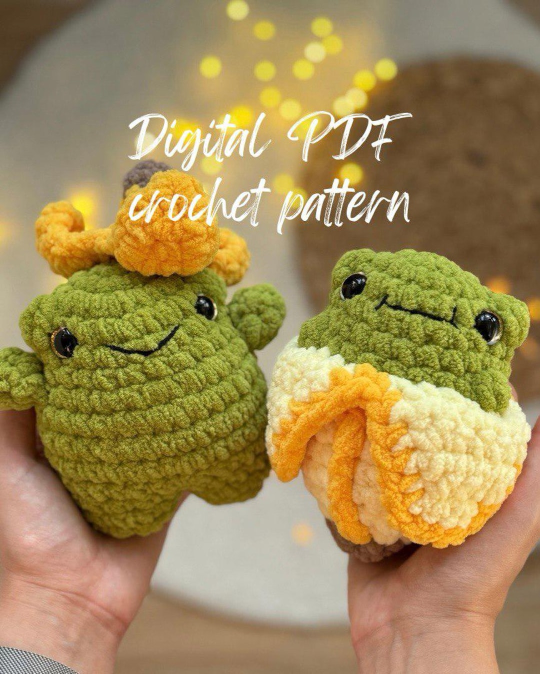 Banana Frogs 2 in 1 Crochet Pattern PDF English| No-sew and Low-sew Banana Frog Pattern ...