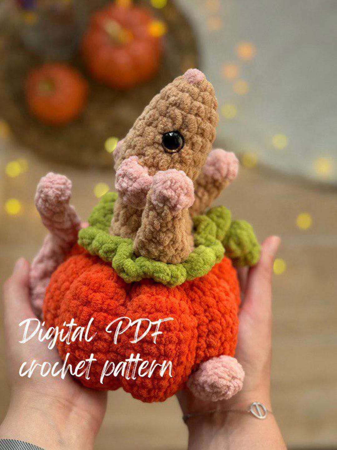 Rat in the Pumpkin Crochet Pattern Low-sew Halloween Pdf - Etsy