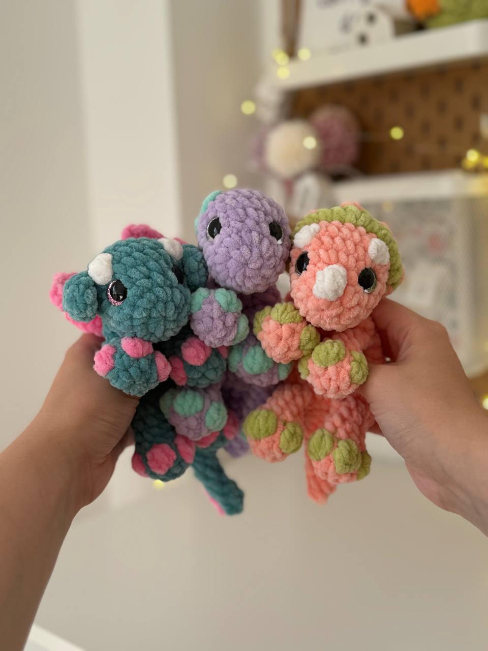 Crochet Pattern Pocket Snuggler 3-in-1 Dinosaur and Dragon | Low-sew ...