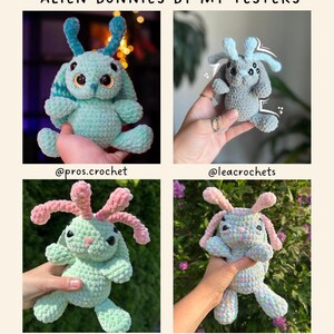 Crochet Low-sew Pattern Alien Bunny | Crochet Bunny Amigurumi | Crochet ...