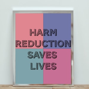Retro Harm Reduction Saves Lives Digital Download, Downloadable Art ...