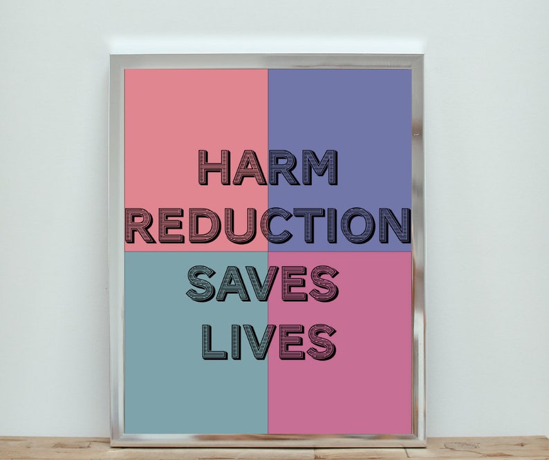 Retro Harm Reduction Saves Lives Digital Download, Downloadable Art ...