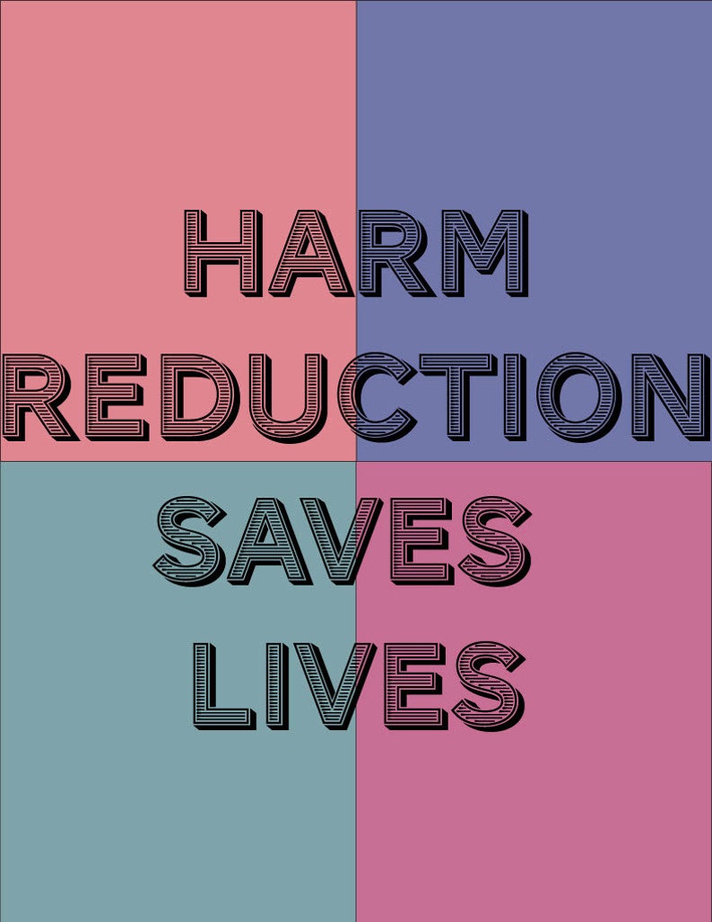 Retro Harm Reduction Saves Lives Digital Download, Downloadable Art ...