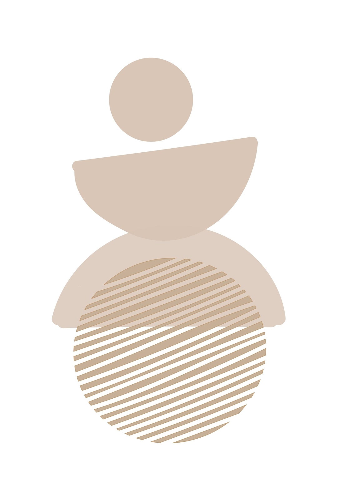 Neutral Abstract Shapes SINGLE PRINT 1 Minimal Printable Art ...