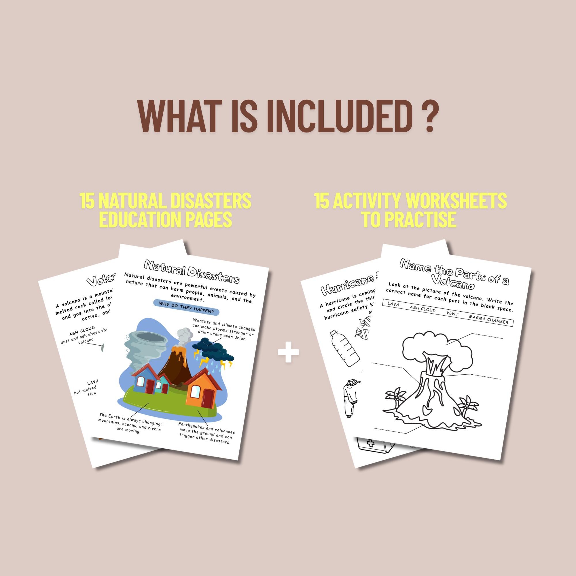 Natural Disasters Science Worksheets for Kids – 30 Educational ...