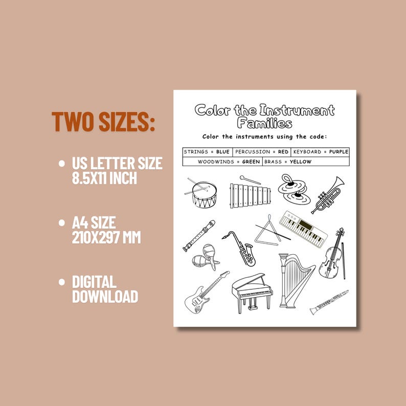 Music Education Worksheets for Kids | 30 Pages Printable Activities ...