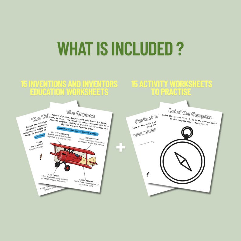 Inventions & Inventors for Kids Printable Bundle | STEM Educational ...