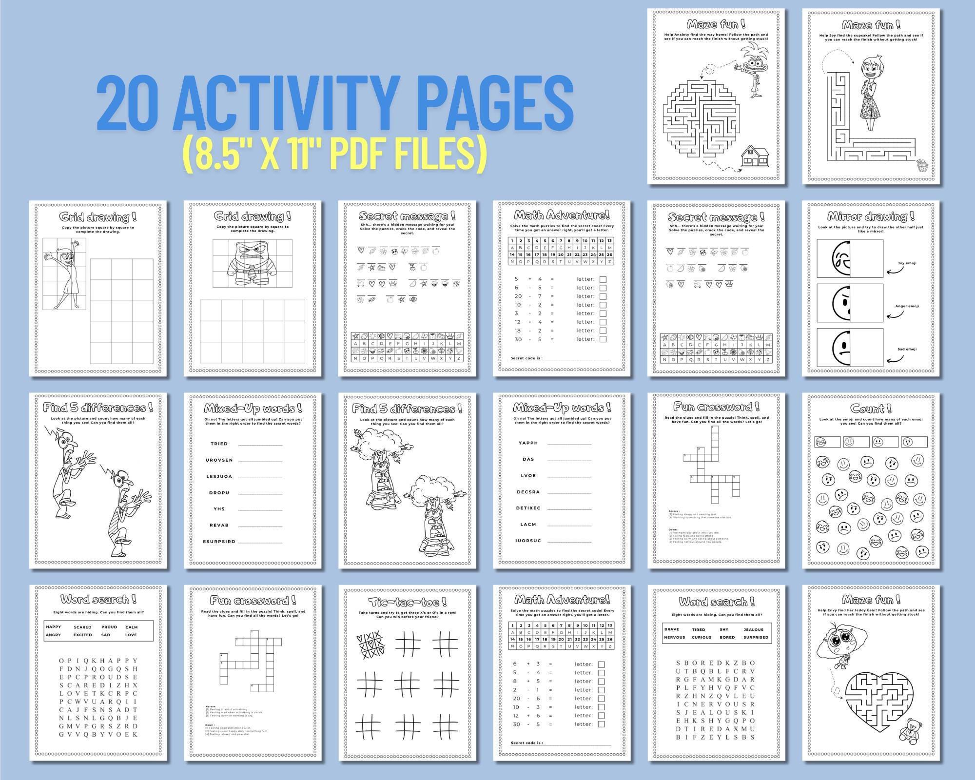 Inside Out 2 Coloring Pages. Inside Out Coloring. Inside Out Sheet ...