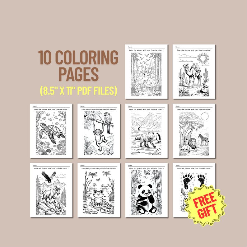 Animal Habitats Worksheet Bundle: Educational Activities + Coloring ...