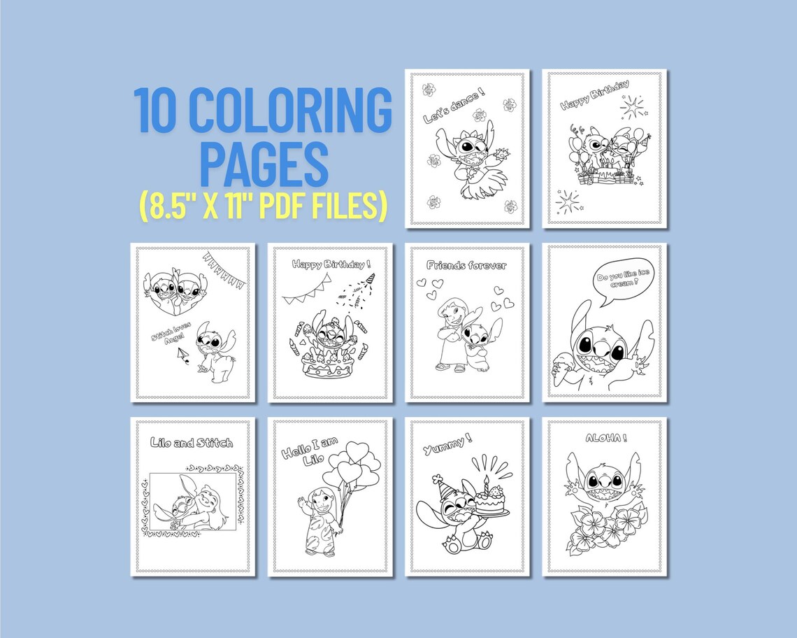 Lilo and Stitch Activity Pages. Stitch School Activity for Kids ...