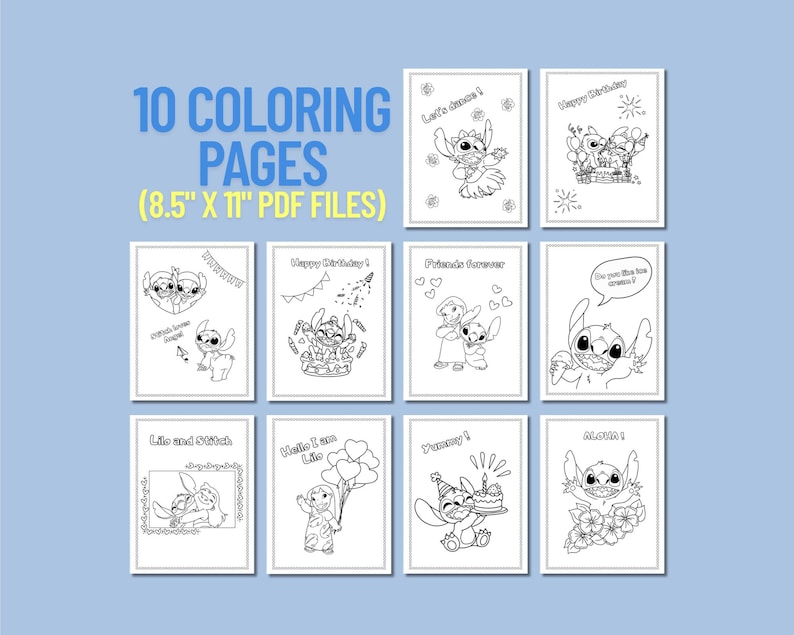 Lilo and Stitch Activity Pages. Stitch School Activity for Kids ...