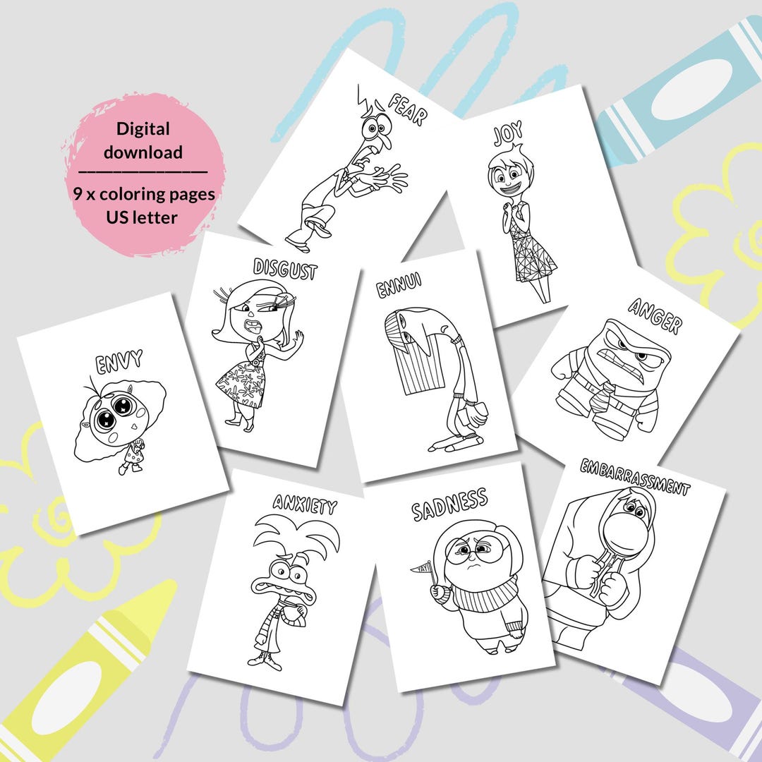 Inside Out 2 Coloring Pages. Inside Out Coloring. Vice Versa Livres à ...