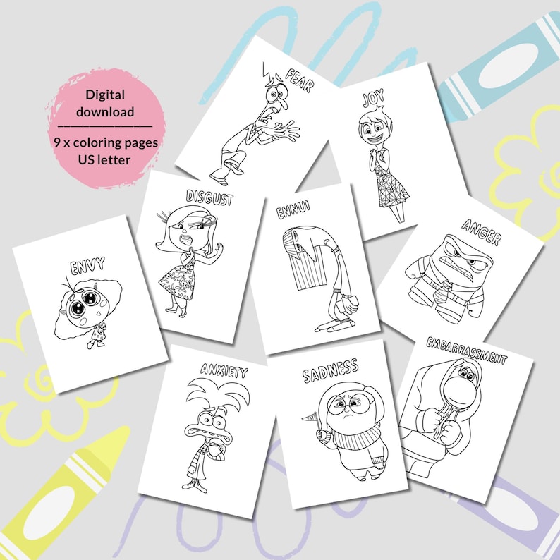 Inside Out 2 Coloring Pages. Inside Out Coloring. Vice Versa Livres à ...
