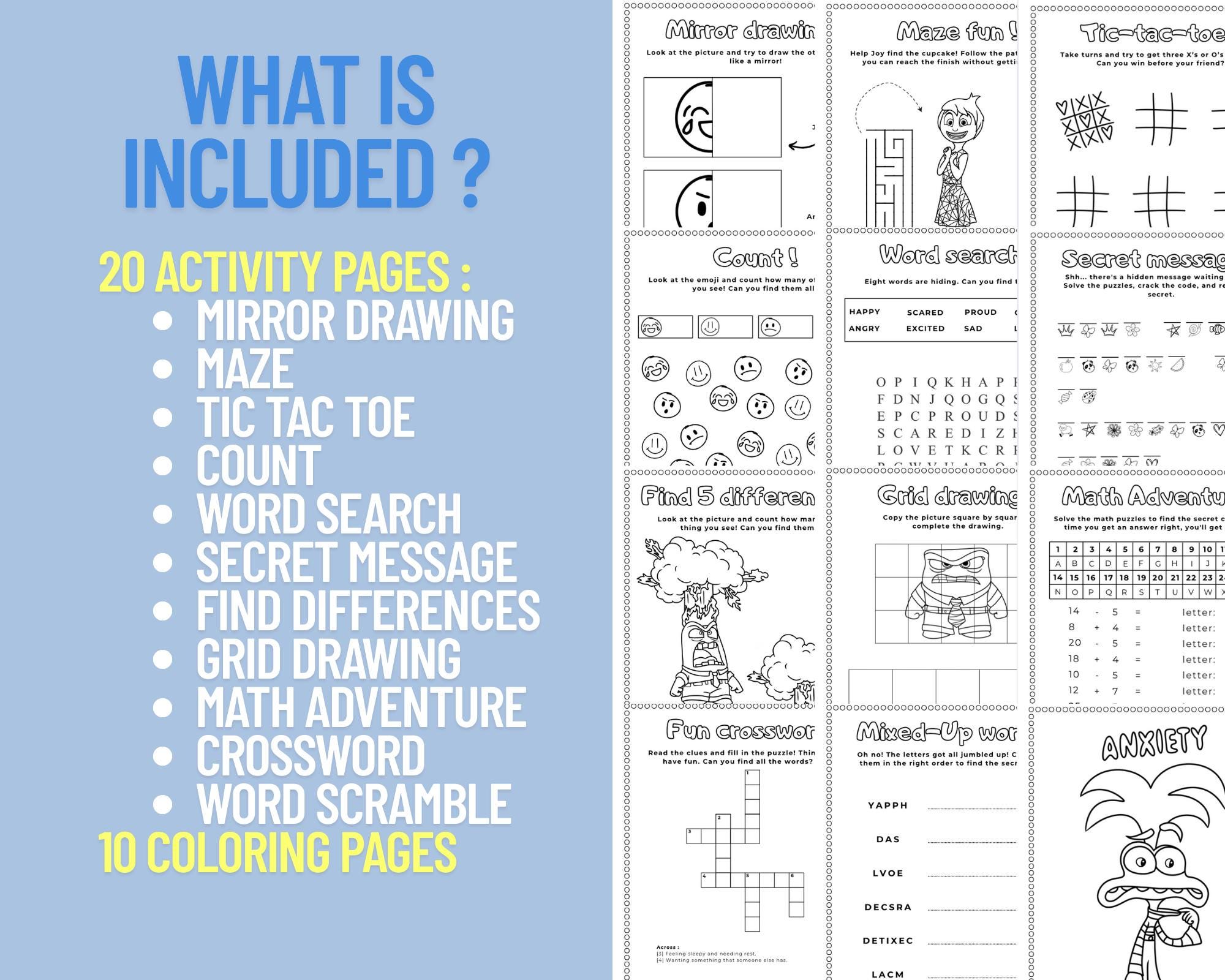 Inside Out 2 Coloring Pages. Inside Out Coloring. Inside Out Sheet ...