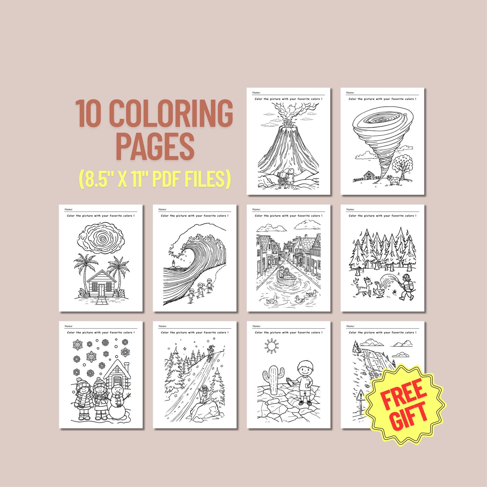 Natural Disasters & Earth Science Bundle for Kids – 40 Worksheets ...