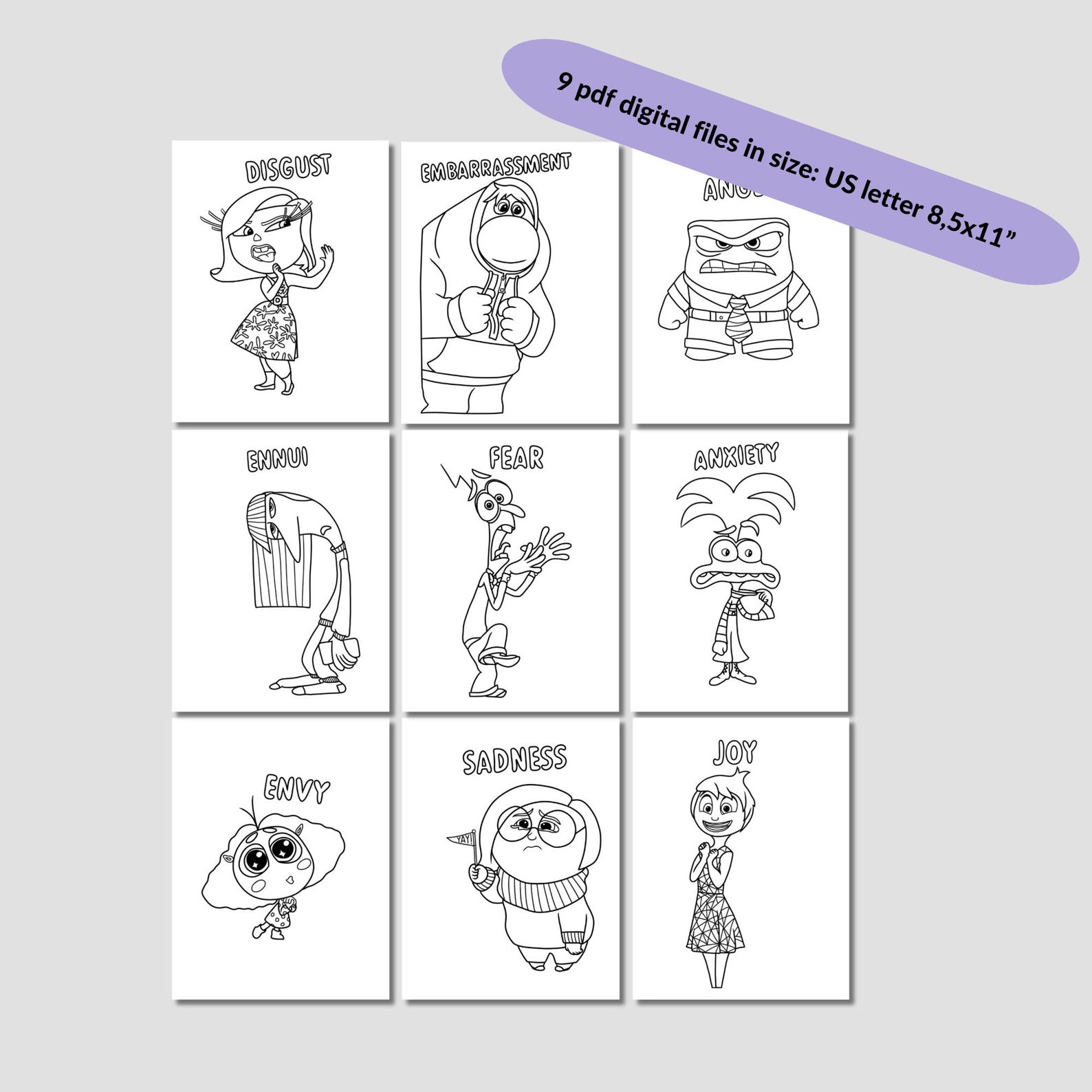 Inside Out 2 Coloring Pages. Inside Out Coloring. Vice Versa Livres à ...