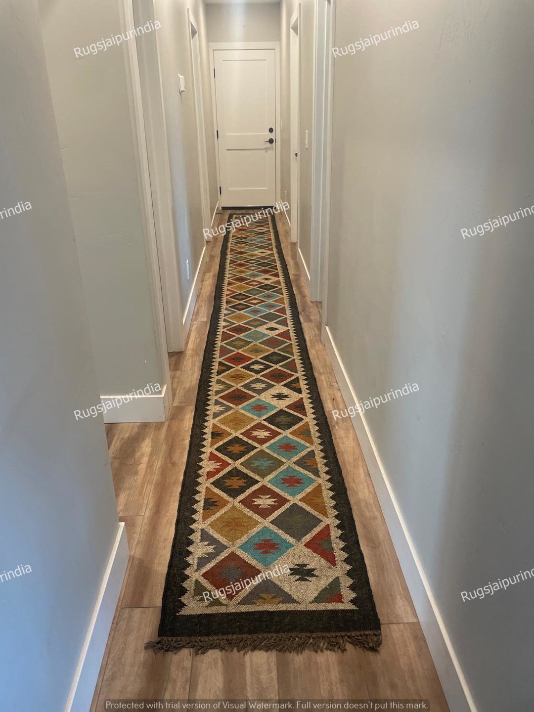 Wool Jute Kilim Area Runner Rugs Lobby Hallway Kitchen Outdoor Stair ...