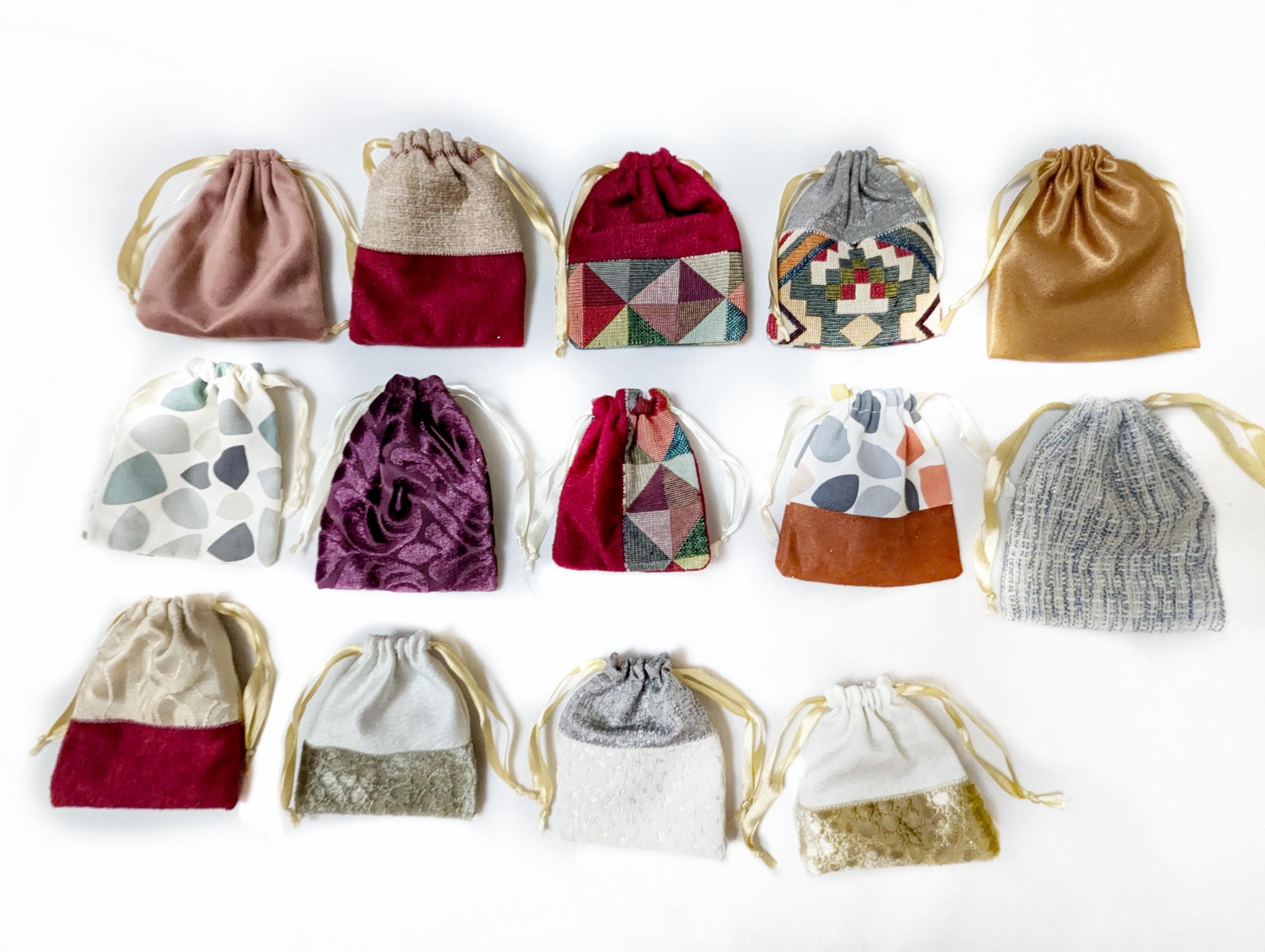 Mix and Match Velvet Pouches, Drawstring Mix and Match, Handmade ...