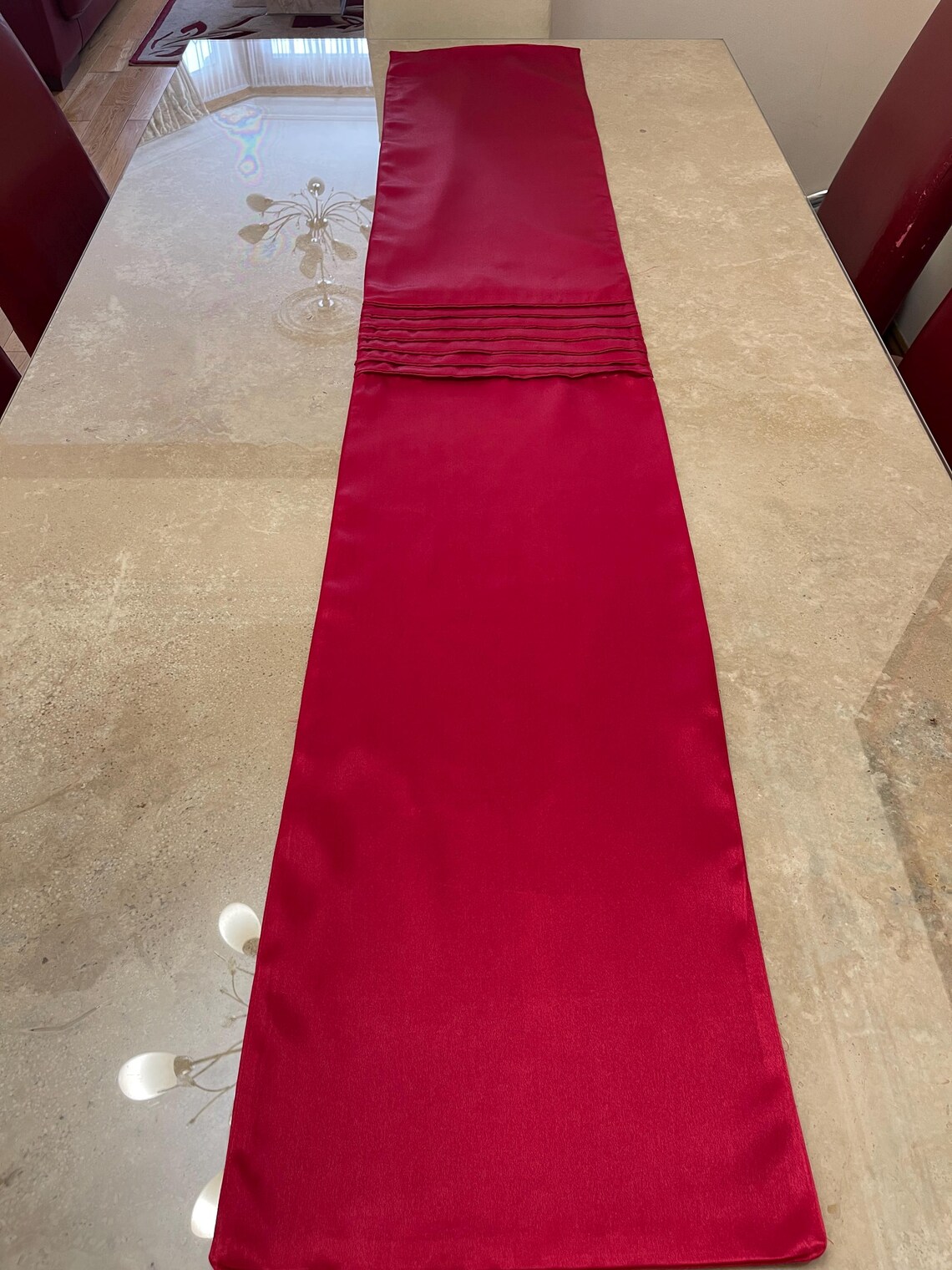 Red Satin Table Runner, Handmade Table Runner, Red, Table Runner - Etsy
