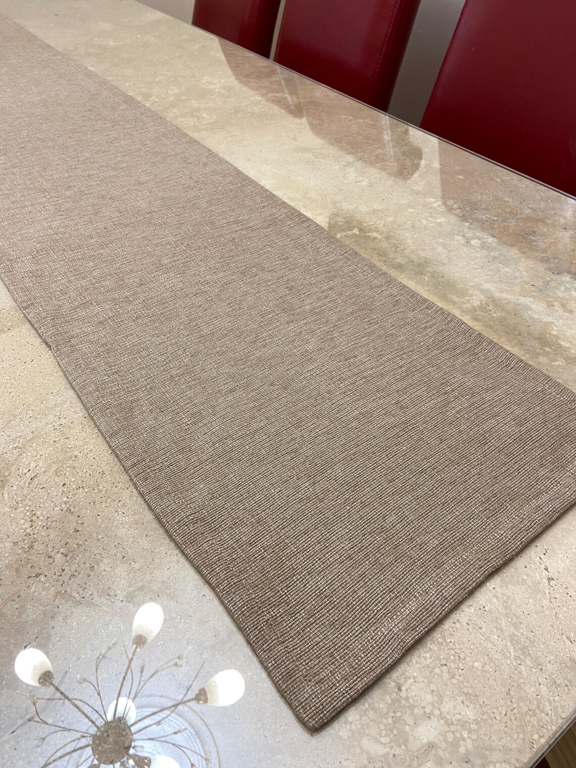 Brown Table Runner, Handmade Table Runner, Beige, Table Runner - Etsy