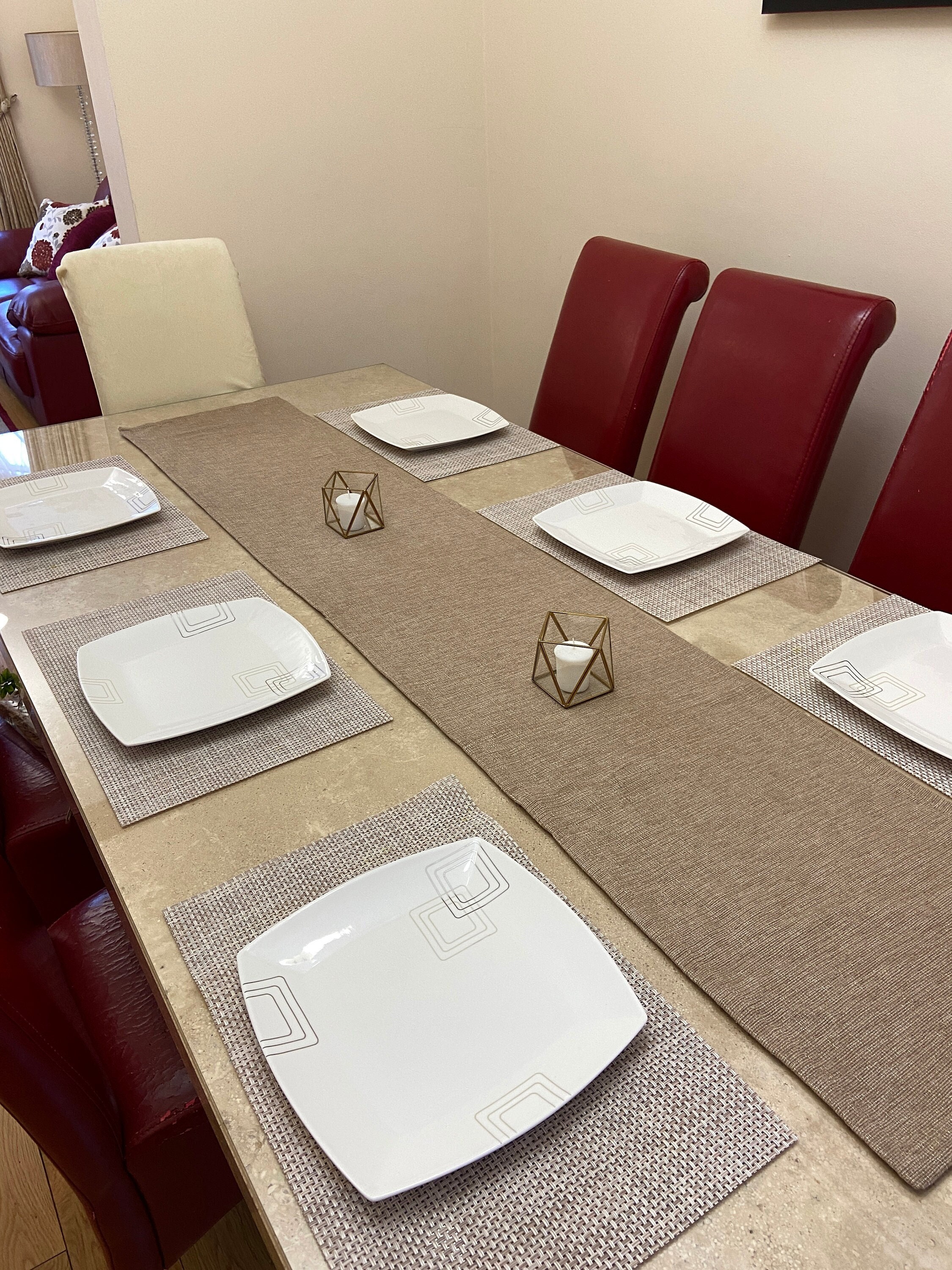 Brown Table Runner, Handmade Table Runner, Beige, Table Runner - Etsy