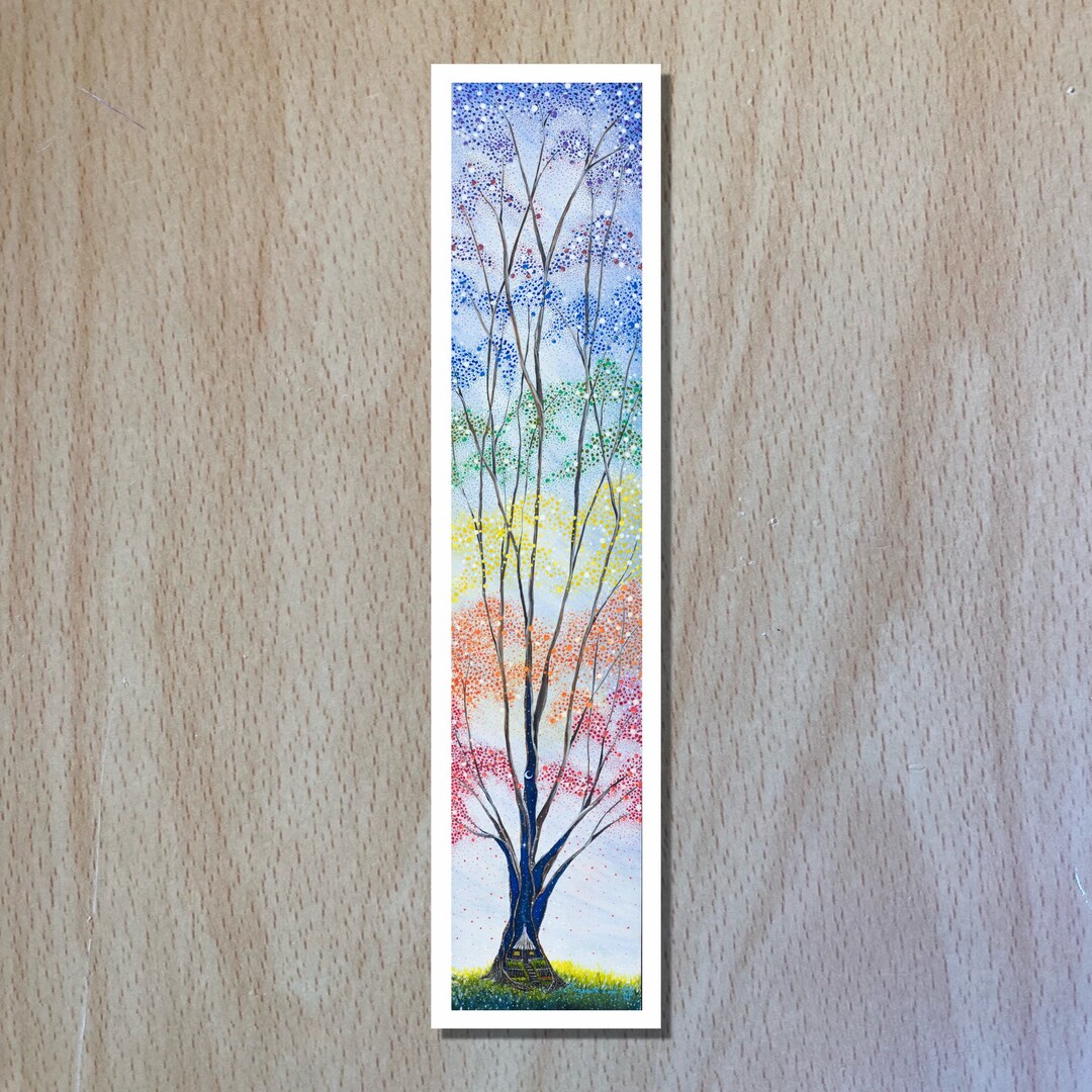 Chakra Rainbow Magical Tree Art Print With Little House Fine Art Giclee ...