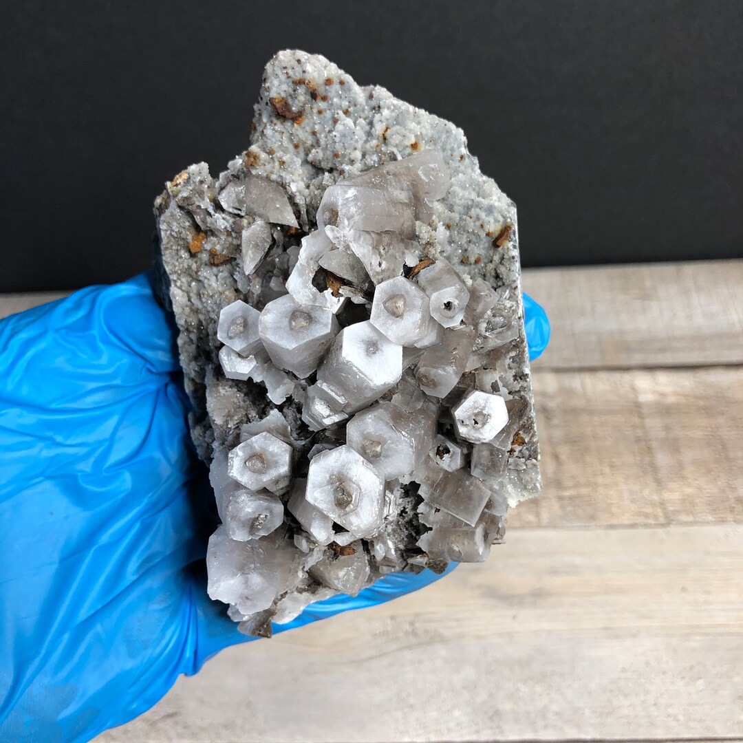 238g Columnar Phantom Dog Tooth Calcite Crystal Cluster Natural Mineral ...