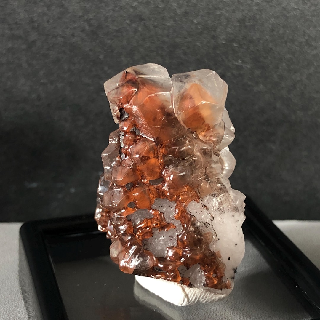 12g Benz Pagoda Calcite Crystal Cluster Specimen Natural Stepped on Dog ...