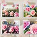 Rose Garden Digital Paper, Printable Paper, Pink Roses Background ...