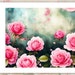 Rose Garden Digital Paper, Printable Paper, Pink Roses Background ...