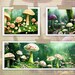 Forest Mushrooms Digital Paper, Printable Paper, Fantasy Forest, Fairy ...