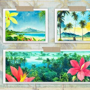 Tropical Digital Paper, Printable Paper, Exotic Scrapbooking, Tropical ...