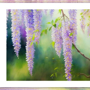 Wisteria Garden Digital Paper, Printable Paper, Purple Background ...